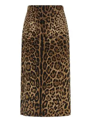 DOLCE & GABBANA Dolce & Gabbana 'Leo' Animal Print Longuette Skirt