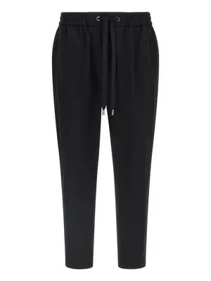 Dolce & Gabbana Logo Plaque Pants - Black