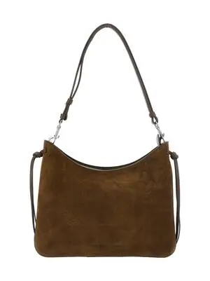 Phoebe Philo PHOEBE PHILO Medium Shoulder Bag With Adjustable Strap And Belt In Suede Brown