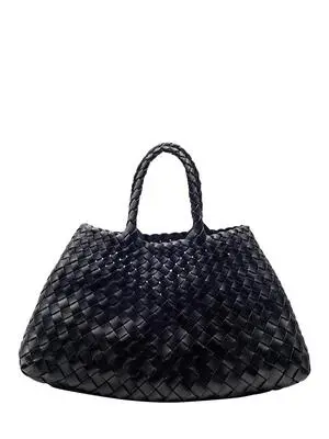 Dragon Diffusion Santa Croce Woven Leather Handbag - Black