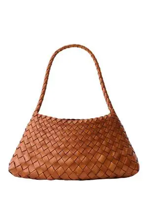 Dragon Diffusion Rosanna' Mini Woven Leather Shoulder Bag - Brown
