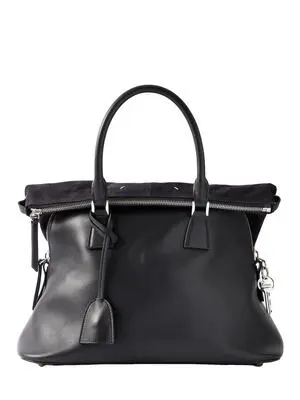MAISON MARGIELA Maison Margiela '5AC' Leather And Suede Tote Gray