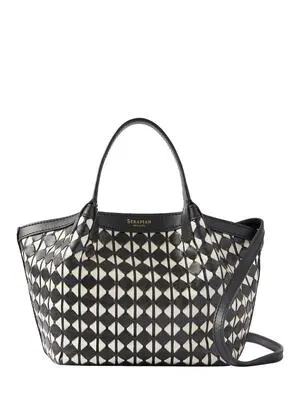 SERAPIAN Mosaico Leather Shoulder Bag - Black