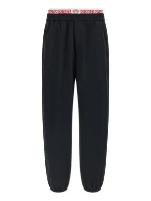 Versace Greca' Pattern Joggers - Black