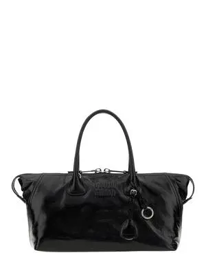 Miu Miu Vitello Leather Handbag - Black