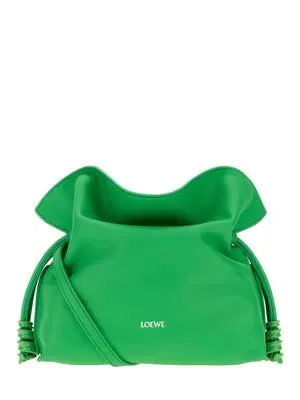Loewe Loewe Women Grass Green Leather Mini Flamenco Clutch Green
