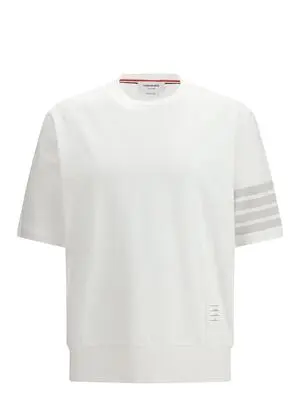 Thom Browne 4-bar Cotton Jersey T-shirt - White