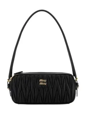 Miu Miu Leather Shoulder Bag - Black