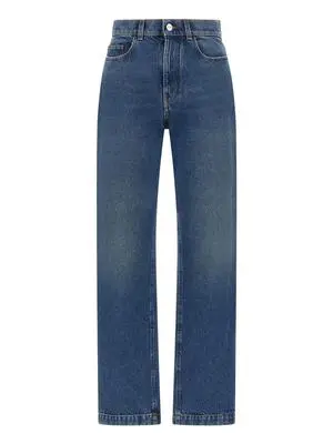 Marni Straight Leg Jeans In Medium Denim - Blue
