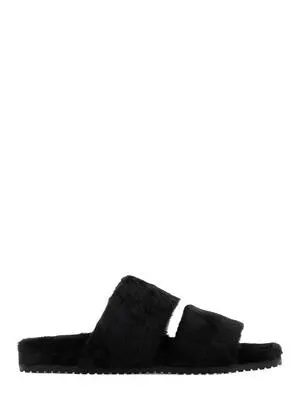 Dolce & Gabbana Calf Hair Slides - Black