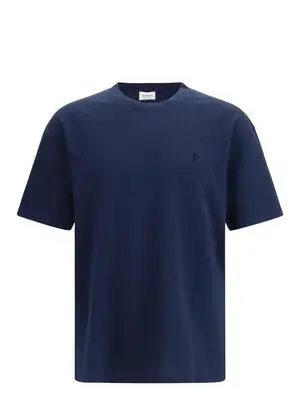 Saint Laurent Cassandre Piqué T-shirt - Blue