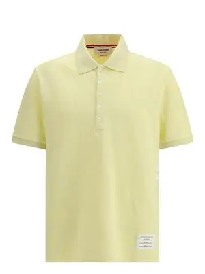 Thom Browne Polo Whit Iconic Bands - Yellow