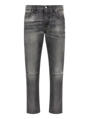 Dolce & Gabbana Distressed Denim Jeans - Gray