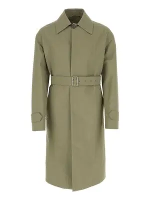 JIL SANDER Army Cotton Trench Coat - Green