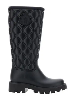 Moncler Quilted Rain Boots - Black