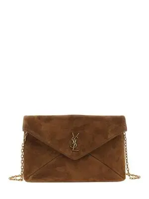 Saint Laurent Saint Laurent Suede Envelope Bag Brown