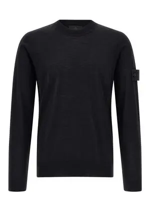 Stone Island Badge Ghost Sweater - Black