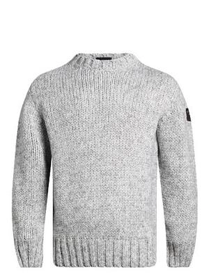Paul & Shark Light Wool, Nylon, Viscose Mélange Crewneck Sweater - Light Grey