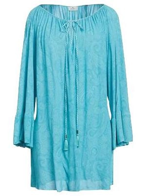 Etro Mini Dress Azure Size Viscose - Blue