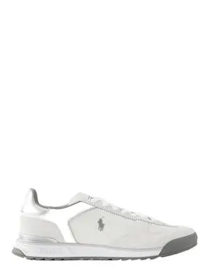 Polo Ralph Lauren Polo Ralph Lauren Varick Suede And Leather-Trimmed Low-Top Sneakers White