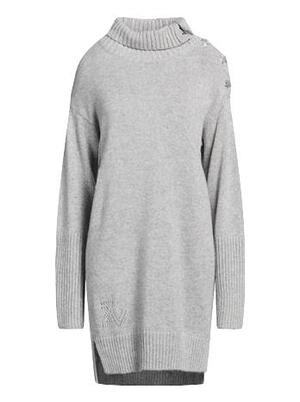 Zadig&Voltaire Light Cashmere & Polyester Turtleneck Mini Dress - Light Grey