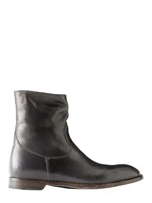 Officine Creative Leather Biker Boots - Black
