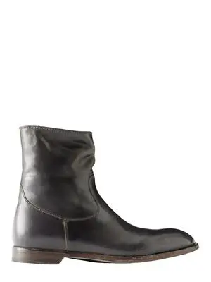 Officine Creative Leather Biker Boots - Black