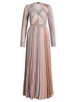 Missoni Striped Sequined V-neck Maxi Dress - Pink