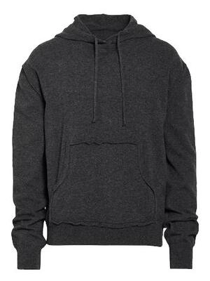 MAISON MARGIELA Wool & Cashmere Mélange Hooded Pullover - Grey