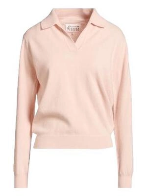 MAISON MARGIELA Virgin Wool V-neck Sweater - Pink