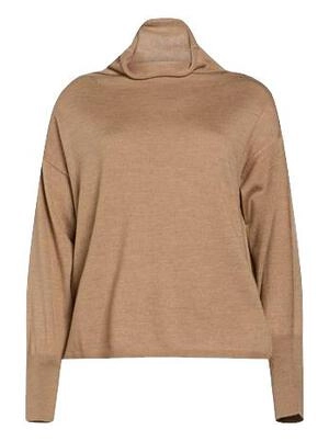 ARAGONA Merino Wool Turtleneck - Camel