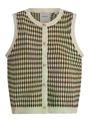 Varley Aura Geometric Knit Vest - Neutrals