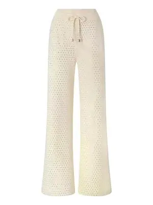 Pinko Fully Rhinestoned Fleece Trousers - Neutrals