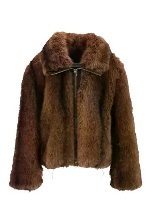 AL DUCA D’AOSTA 1902 Zip-up Faux-fur Jacket - Brown