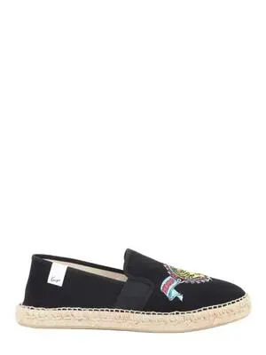 Kenzo Embroidered Espadrilles - Black