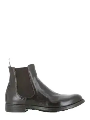 Officine Creative Elasticated-panel Pull-tab Boots - Brown