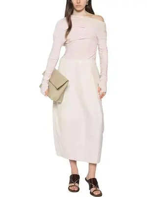 Patrizia Pepe Draped Off-shoulder Top - Pink