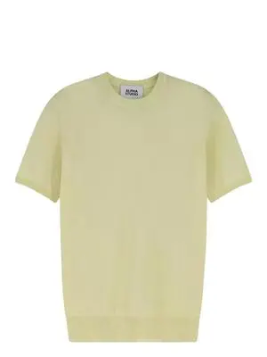 Alpha Studio Short-sleeve Crew-neck Sweater - Green
