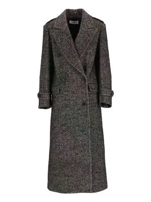 AL DUCA D’AOSTA 1902 Chevron-pattern Double-breasted Coat - Black