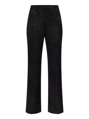 Etro Floral-jacquard Flared Trousers - Black
