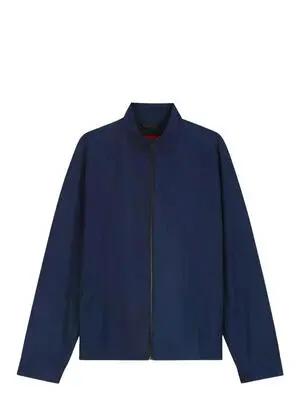Hugo Kamilo Zip-up Chalk-striped Virgin Wool Jacket - Blue