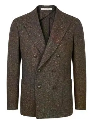 Tagliatore Double-breasted Wool Blazer - Brown