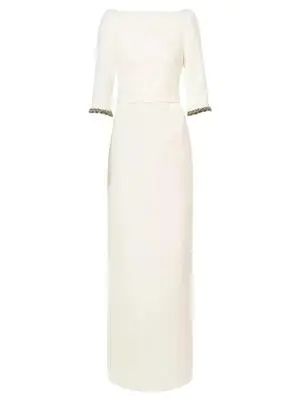 Safiyaa Crystal-embellished Maxi Dress - White