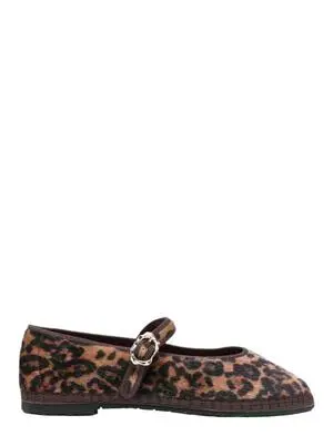 FLABELUS Pierre Leopard-print Ballet Flats - Brown