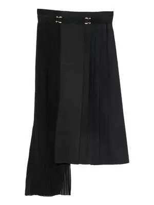 Sandro Cecilia Asymmetric Pleated Skirt - Black