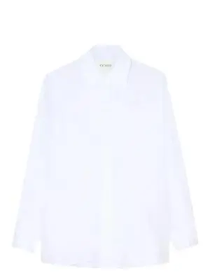 Closed Pointed Collar Shirt - White