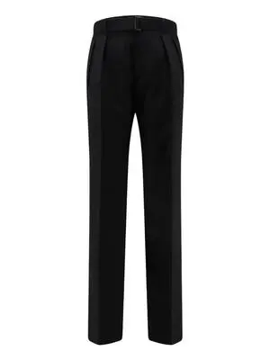 Tagliatore Belted Double-pleated Tailored Trousers - Black