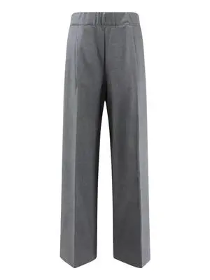 SEMICOUTURE Straight-leg Trousers With Elasticated Waistband - Grey