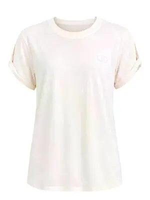 Liu Jo Rolled-cuff Logo T-shirt - Neutrals