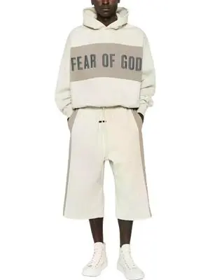 Fear Of God Logo Print Hoodie - Neutrals